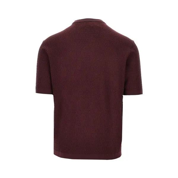 Emporio Armani Virgin Wool Knitted T-shirt - Red