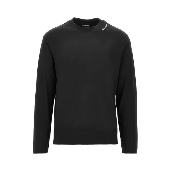 Emporio Armani Stretch Jersey T-shirt With Logo Ebroidery An - Black