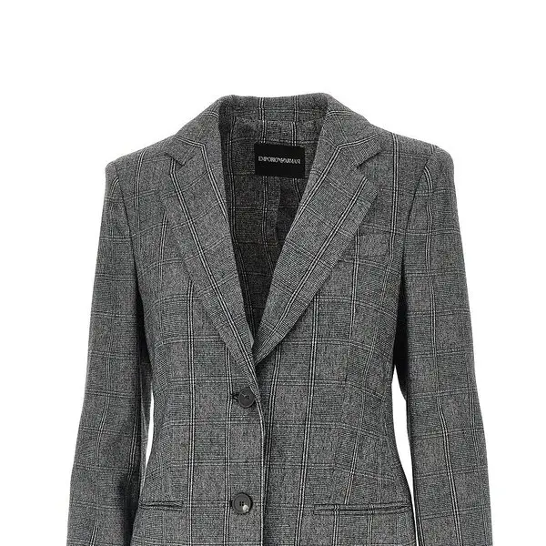 Emporio Armani Wool-blend Single-breasted Flannel Jacket