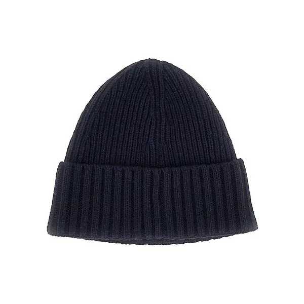 Stone Island Knitted Beanie Hat With Logo Patch