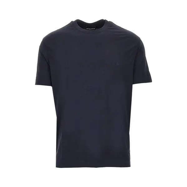 Emporio Armani Tretch Jerey T-hirt With Eagle Embroidery
