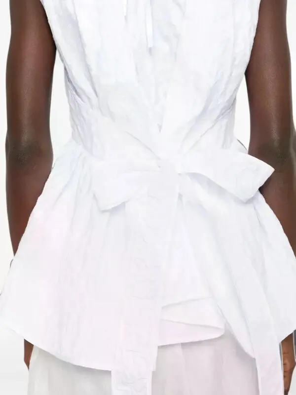 Cecilie Bahnsen Seersucker Peplum Top