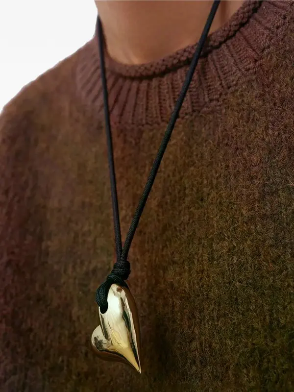 Jenny Bird Art Heart Necklace - Gold