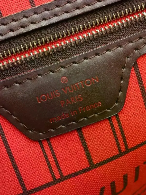 LOUIS VUITTON Damier Ebene Neverfull Mm Tote Bag
