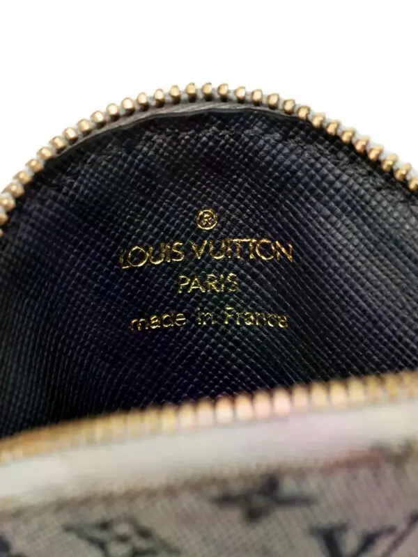 LOUIS VUITTON 2005 Monogram Mini Lin Round Purse Coin Pouch