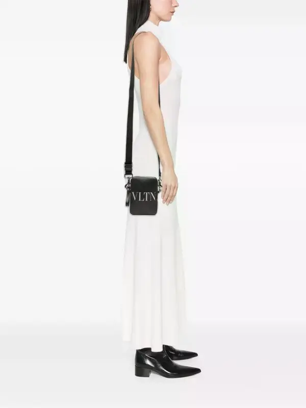 Valentino Garavani 2018-2026 Small Leather Vltn Crossbody Bag - Black