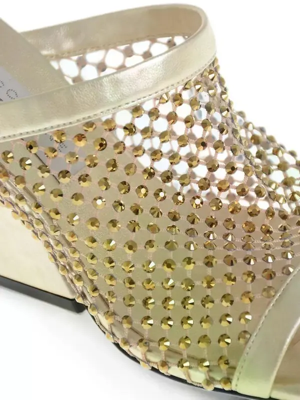 Stella McCartney Rhinestone-embellished Mesh Sandals