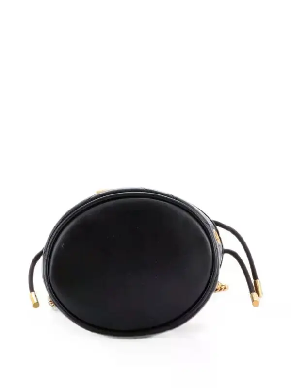 Gucci Gg Marmont Matelasse Leather Mini Bucket Bag - Black