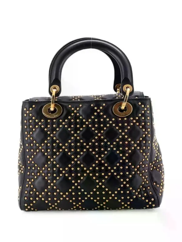 Dior Lady Lambskin Satchel - Black