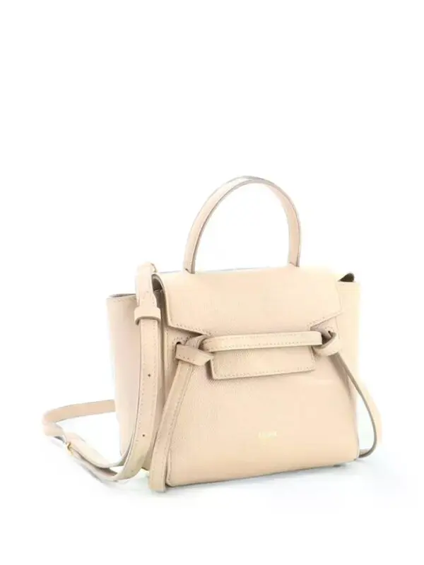 Celine Belt Bag Textured Leather Pico Shoulder Bag - Neutrals