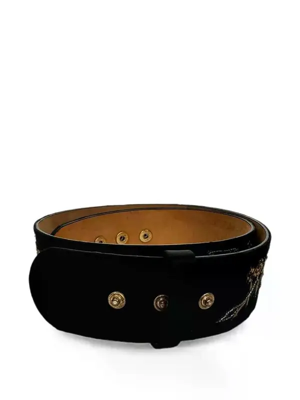 Alexander McQueen Embellished Suede Belt