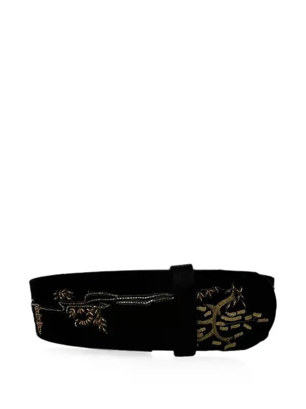 Alexander McQueen Embellished Suede Belt
