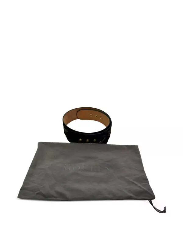 Alexander McQueen Embellished Suede Belt