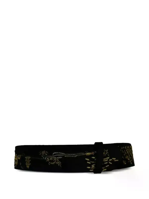 Alexander McQueen Embellished Suede Belt