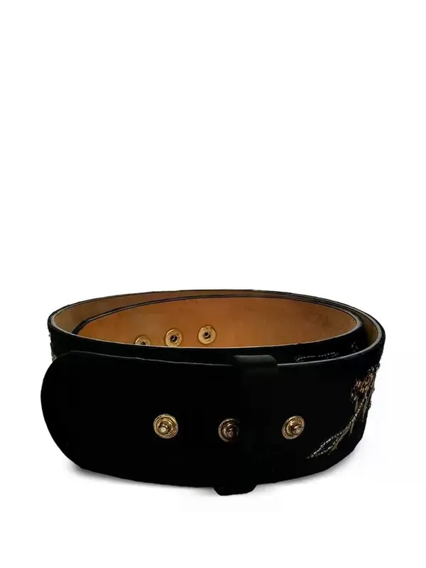 Alexander McQueen Embellished Suede Belt
