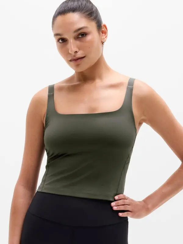 Athleta Interval Built-in Bra Tank - Jungle