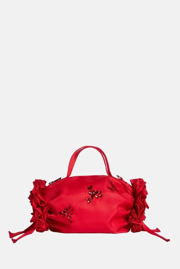Simone Rocha Mini Double-ribbon Rosette Bag - Red