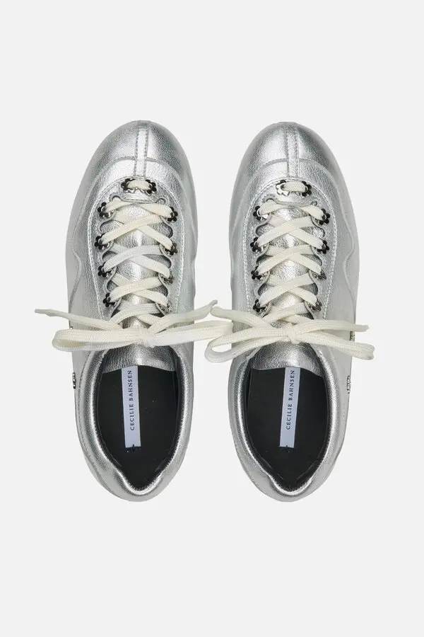 Cecilie Bahnsen Blaise" Metallic Leather Sneakers