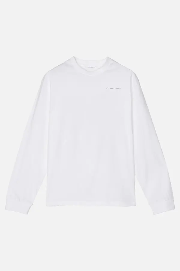 Cecilie Bahnsen Cotton Jersey T-shirt With Bow Motif - White