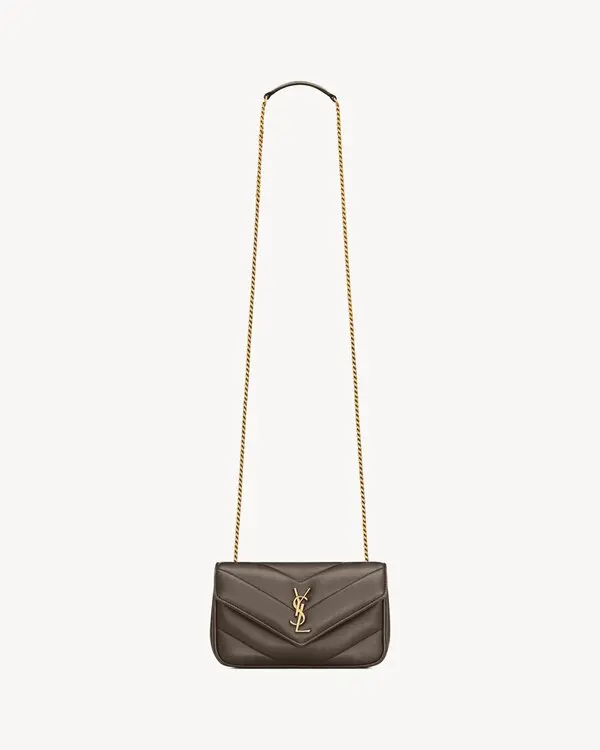 Saint Laurent Loulou Mini Bag - Light Musk