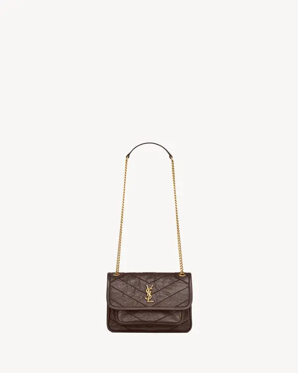 Saint Laurent Niki Mini Vintage Leather Shoulder Bag - Arabica