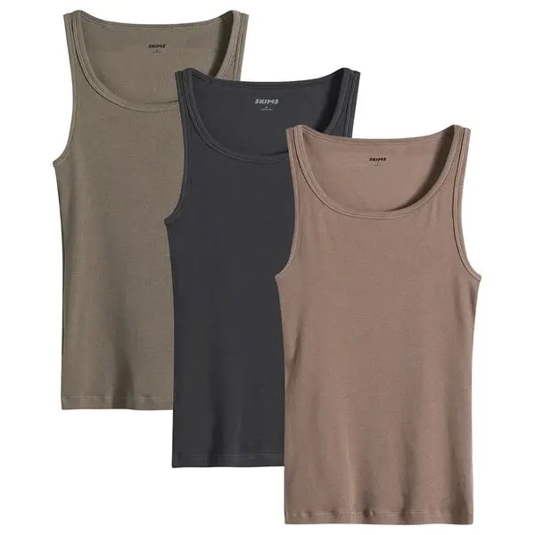 SKIMS Cotton Rib Tank 3-pack