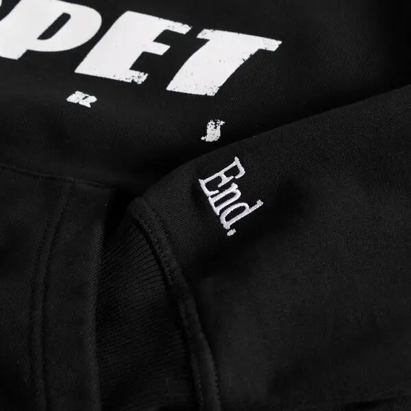 END. Whippet Graphic Zip Hoodie - Black