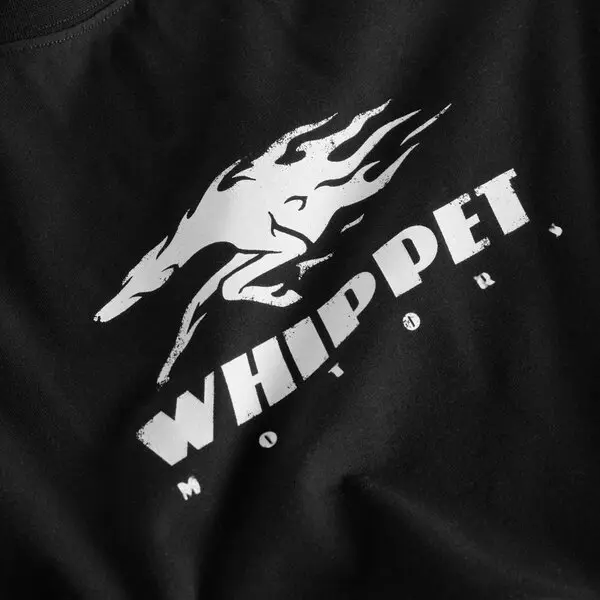 END. Whippet Graphic Cropped T-shirt - Black