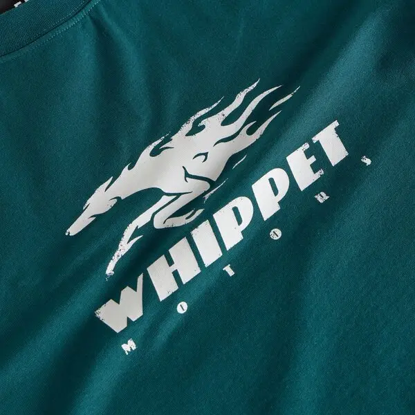 END. Whippet Print Cropped T-shirt - Green