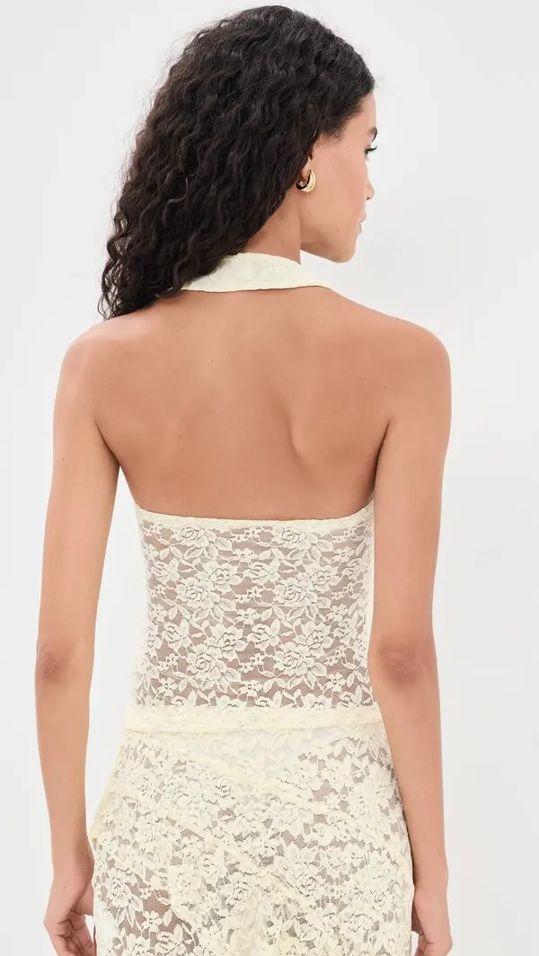 Lioness Palisades Halter Top In Lace - Lemontini
