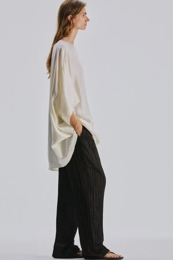 THE ROW Mid-rise Cotton Voile Straight Leg Pants