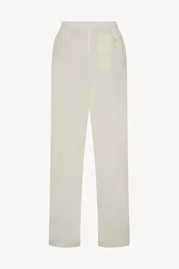 THE ROW Mid-rise Cotton Voile Straight Leg Pants