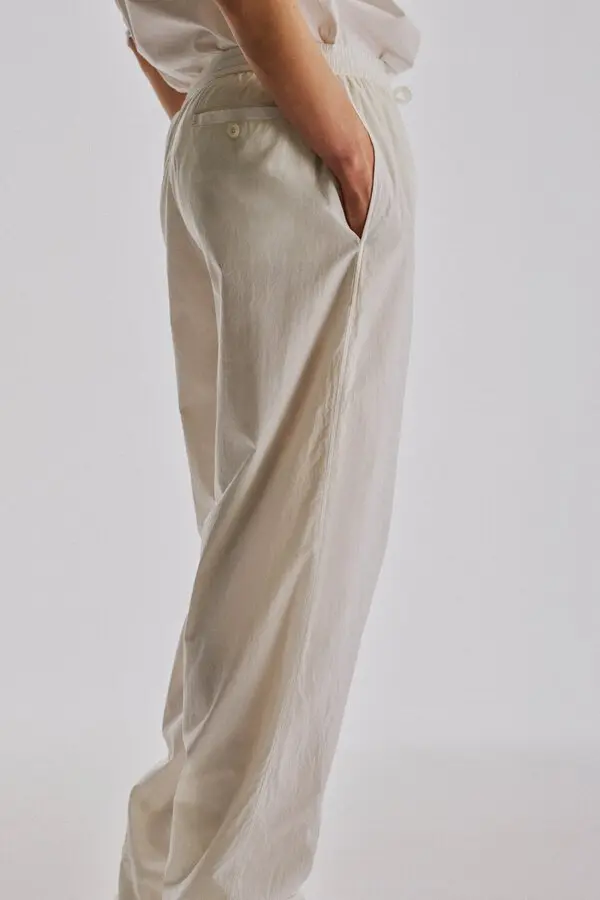 THE ROW Mid-rise Cotton Voile Straight Leg Pants