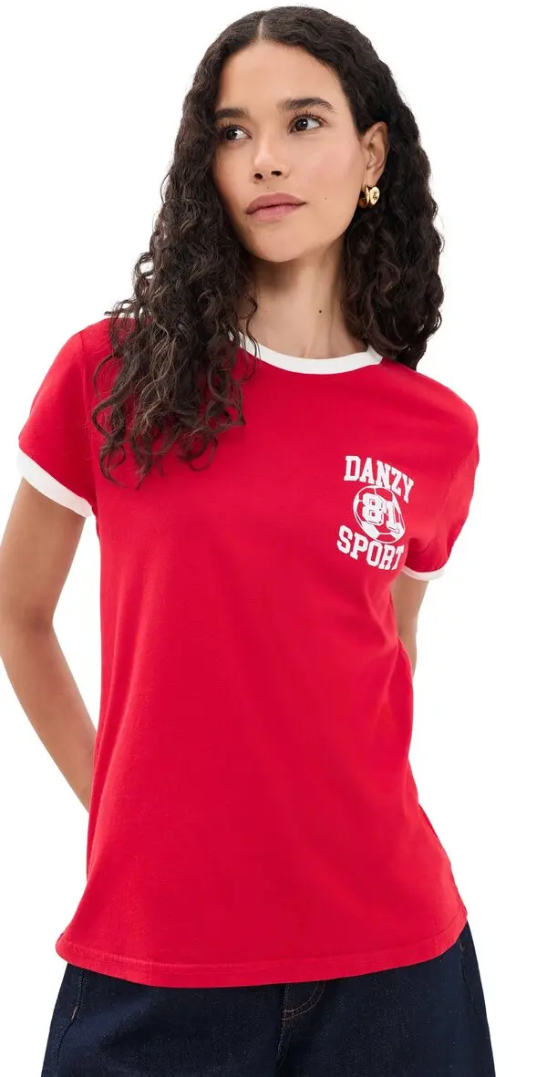 DANZY Vintage Fit Style Soccer Jersey With Graphic Logo