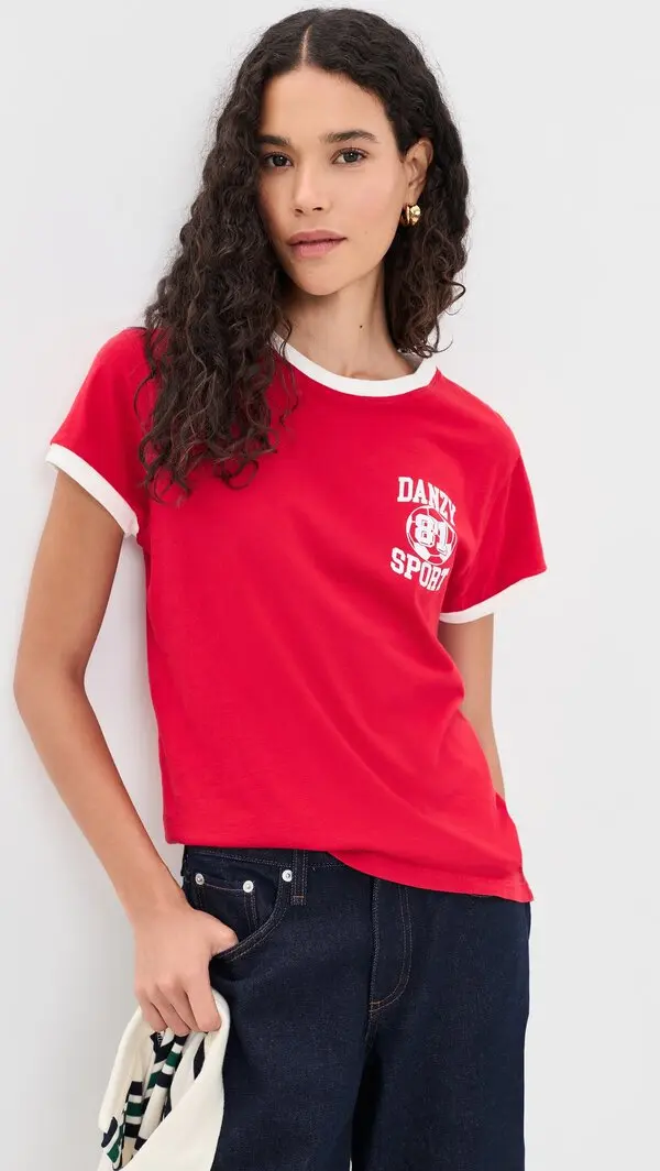 DANZY Vintage Fit Style Soccer Jersey With Graphic Logo