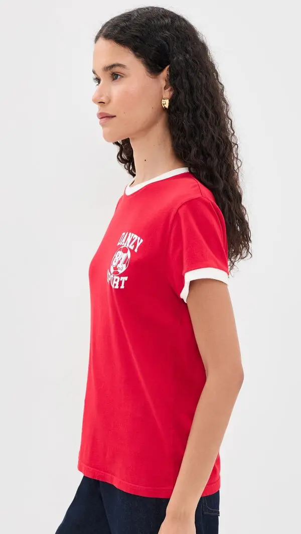 DANZY Vintage Fit Style Soccer Jersey With Graphic Logo