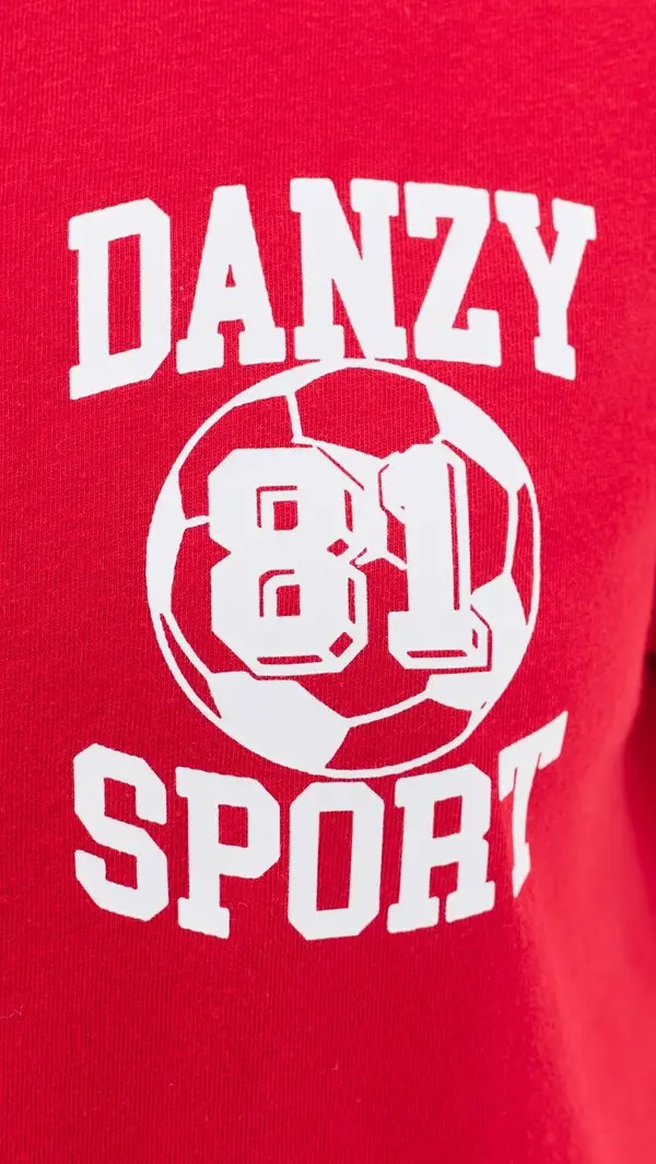 DANZY Vintage Fit Style Soccer Jersey With Graphic Logo