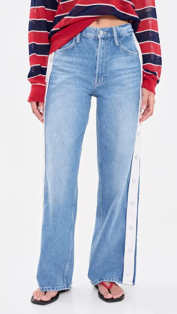 MOTHER The Stripe Resealable Skimp Jeans