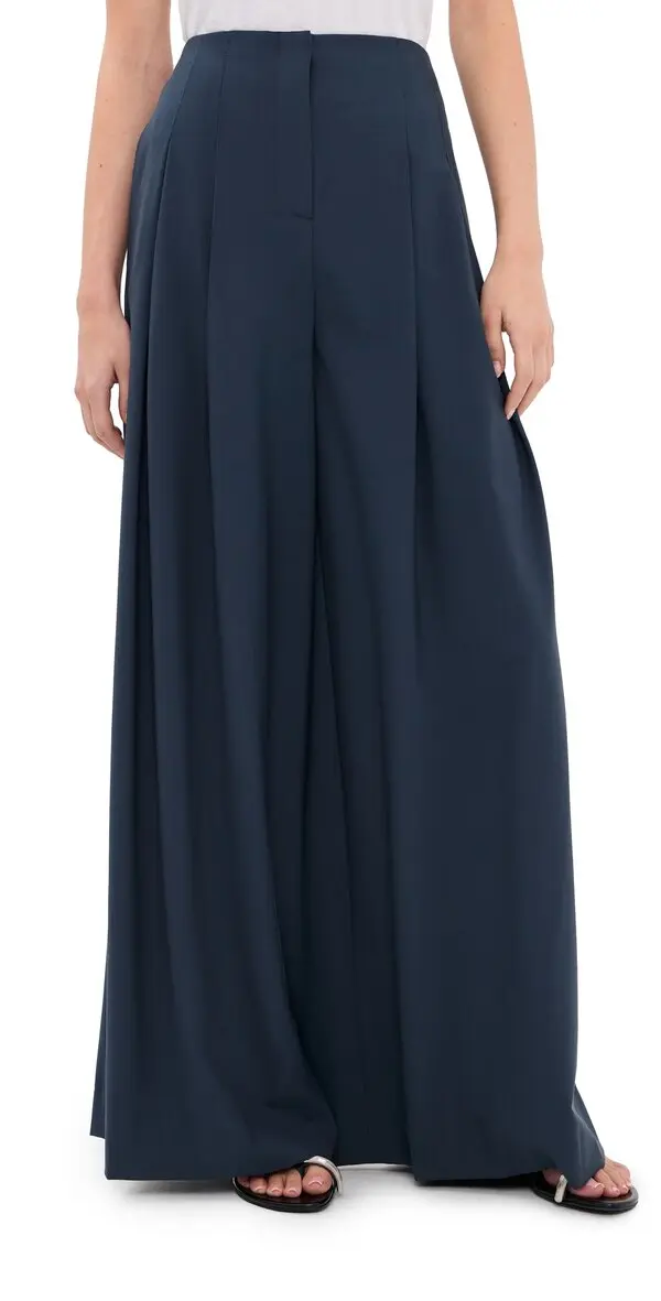 TWP Pleated Wide-leg Trousers