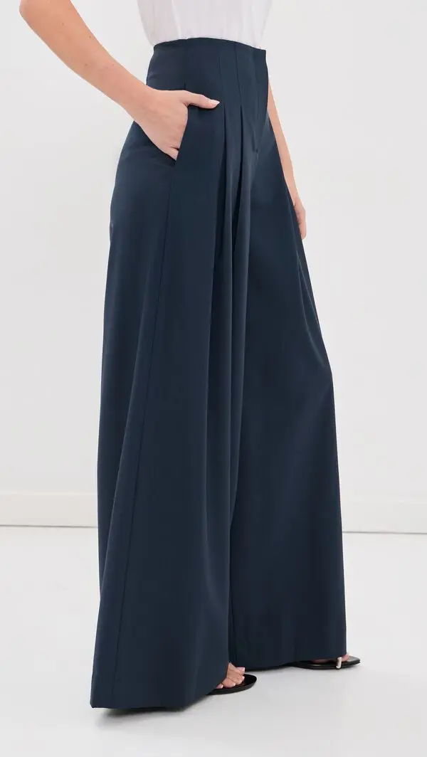 TWP Pleated Wide-leg Trousers