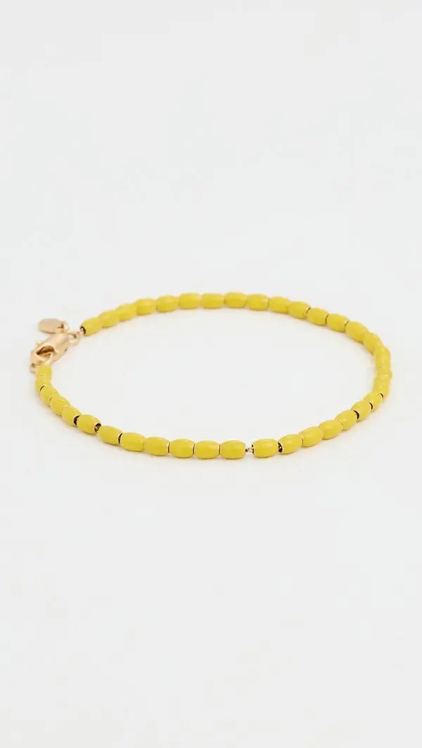 Clare V. Enamel Barrel Chain Bracelet