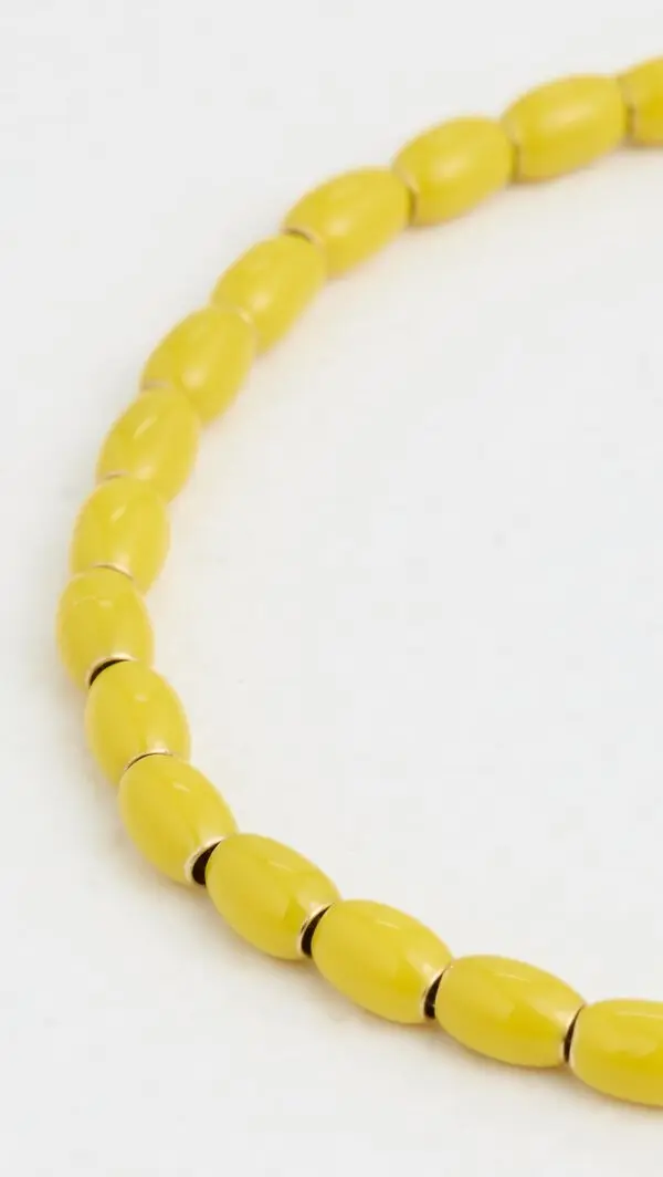 Clare V. Enamel Barrel Chain Bracelet