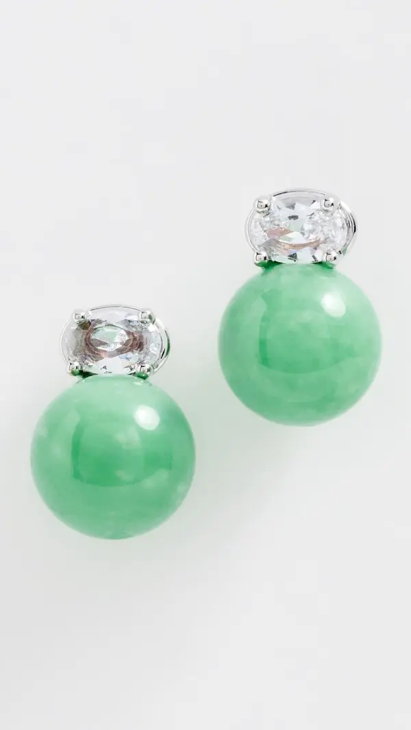 Shashi Vert Imperial Stud Earrings
