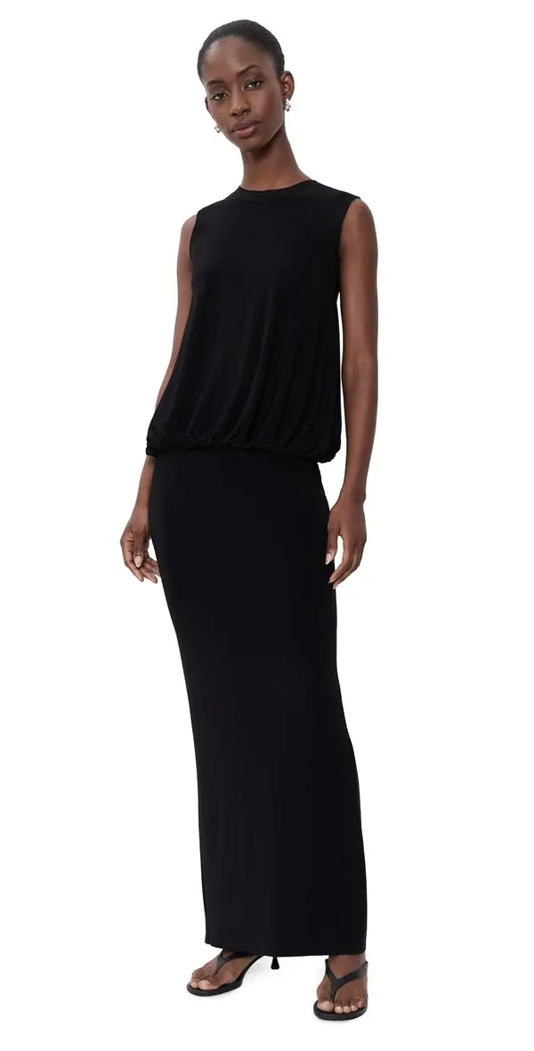 Norma Kamali Babydoll Gown - Black