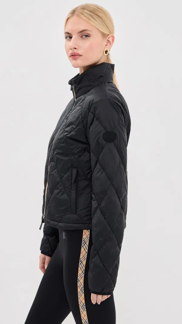 Burberry Bramford Quilted Jacket With Checkered Trim