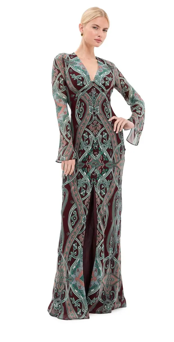 Veronica Beard Daciana Silk Maxi Dress
