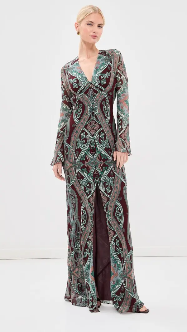 Veronica Beard Daciana Silk Maxi Dress