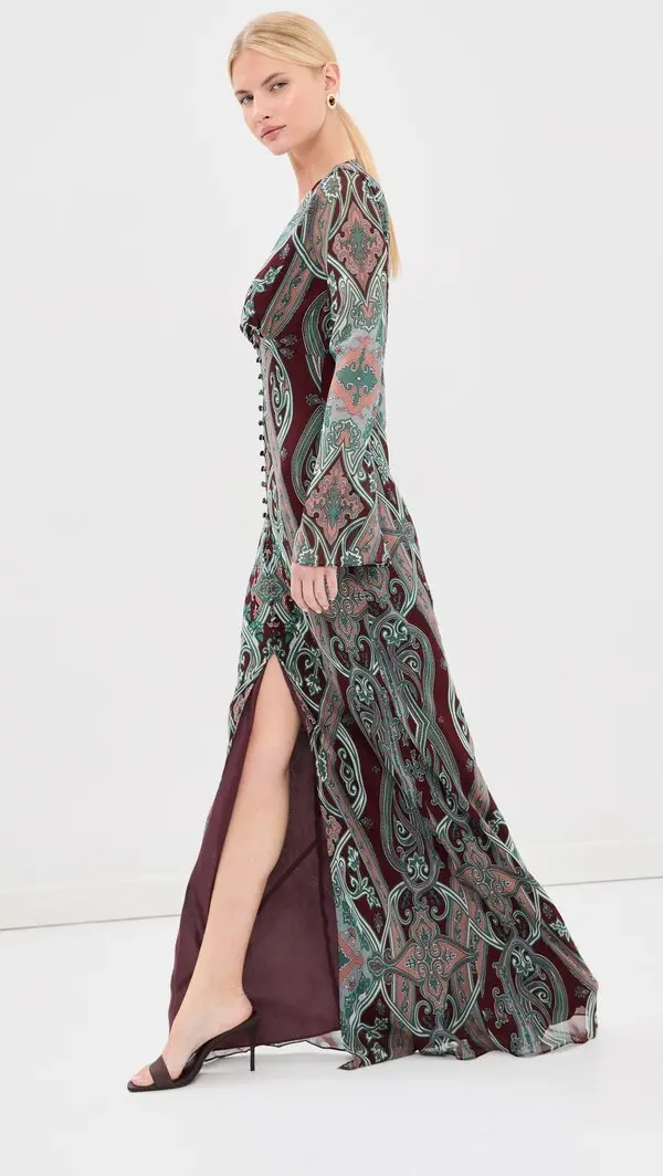 Veronica Beard Daciana Silk Maxi Dress