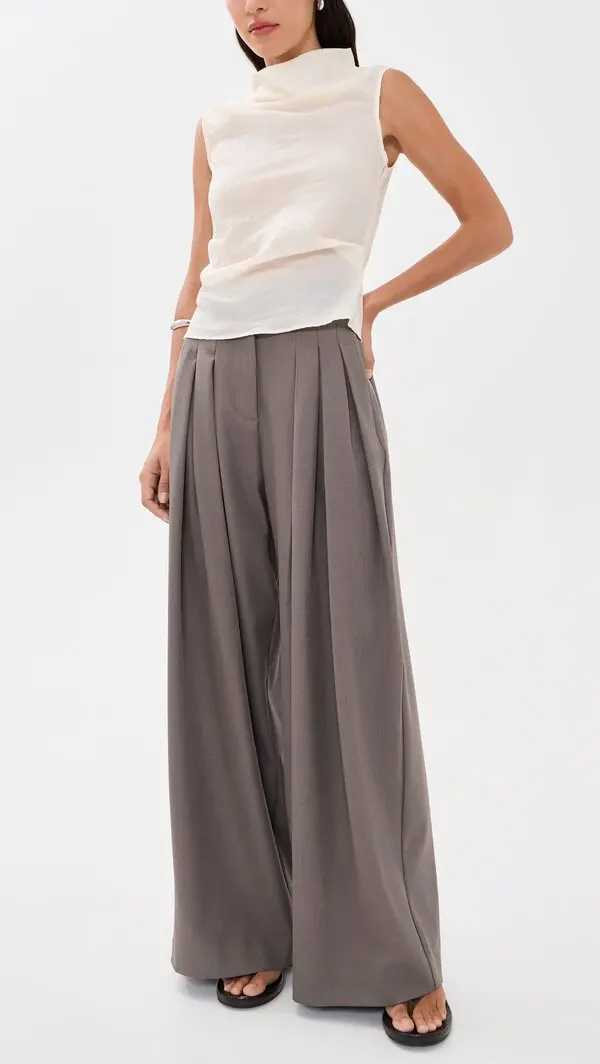 MEIMEIJ Oversized Wide Leg Pleated Pants
