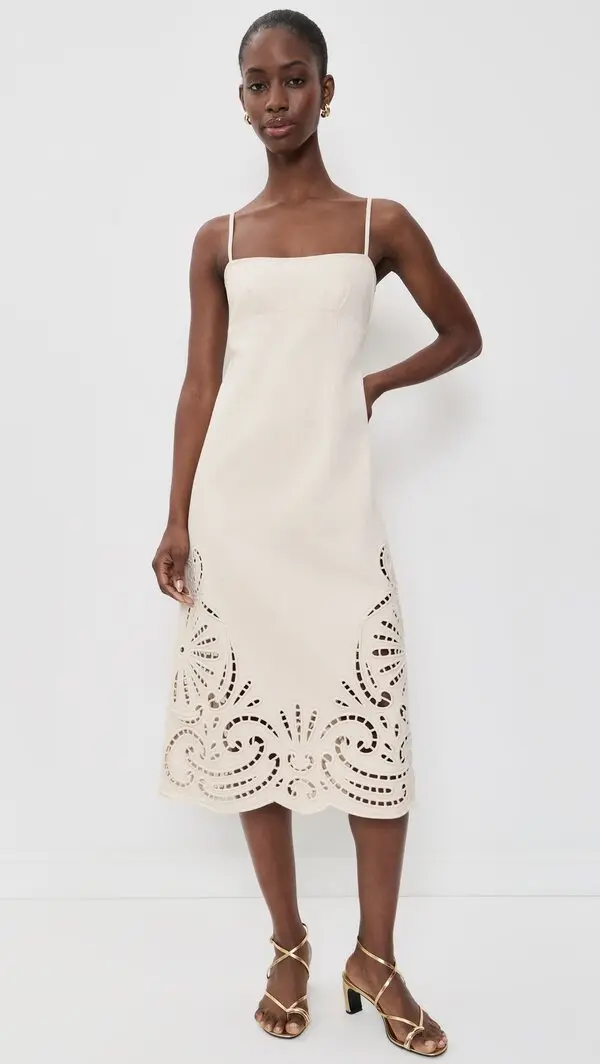 Ulla Johnson The Jane Eyelet Denim Dress